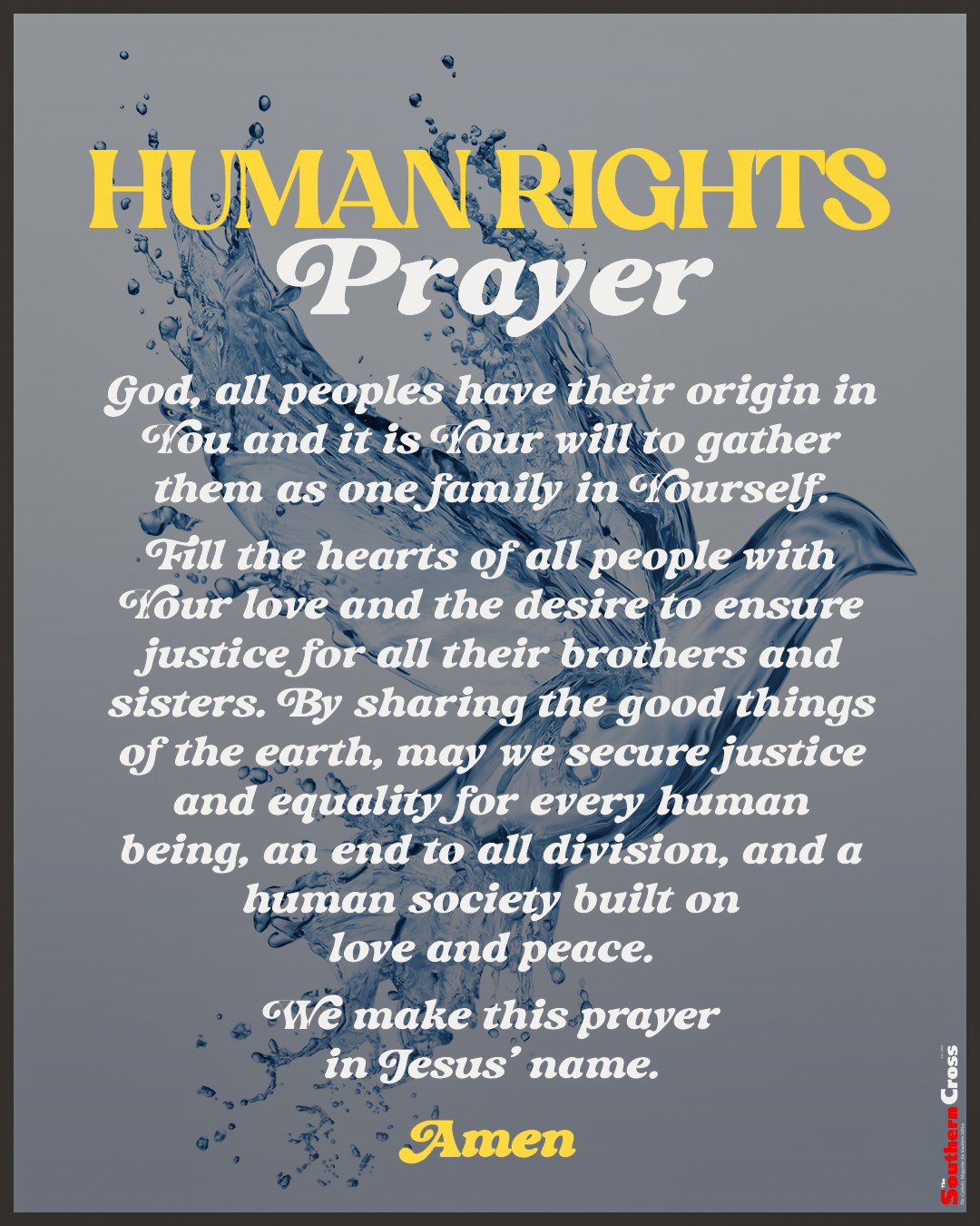 Prayer for Human Rights - The Southern Cross