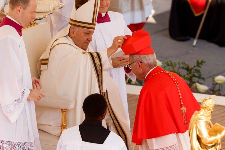 Creating cardinals from 16 nations, pope asks them to join church ...