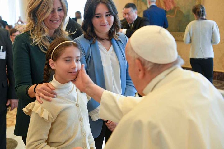 Parents teach Christian values best by example, pope says - The ...