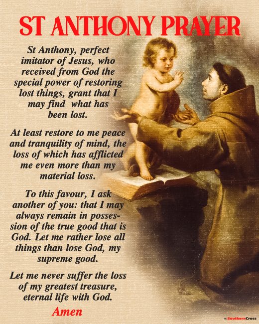 St Anthony Prayer - The Southern Cross