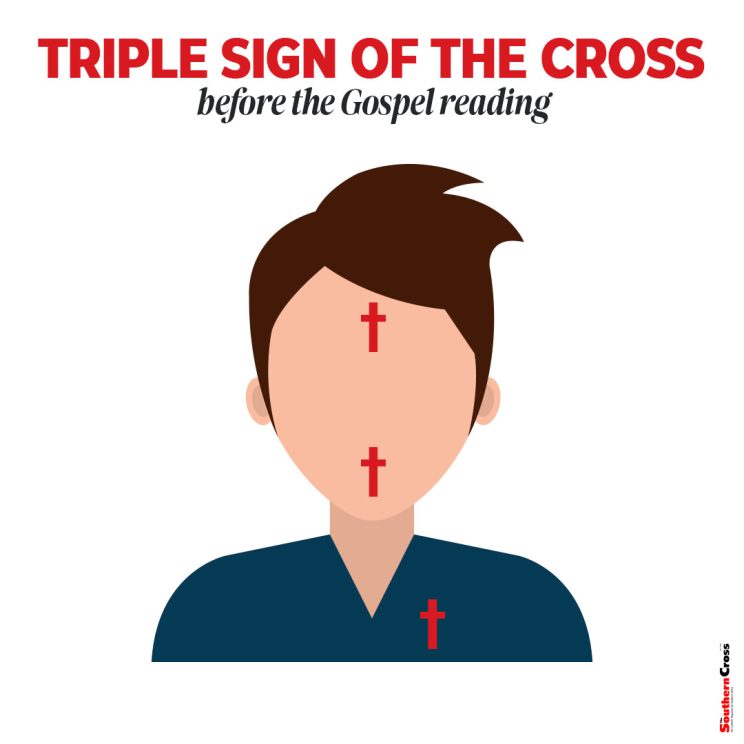 Why do we make the three signs of the cross before the Gospel? - The ...